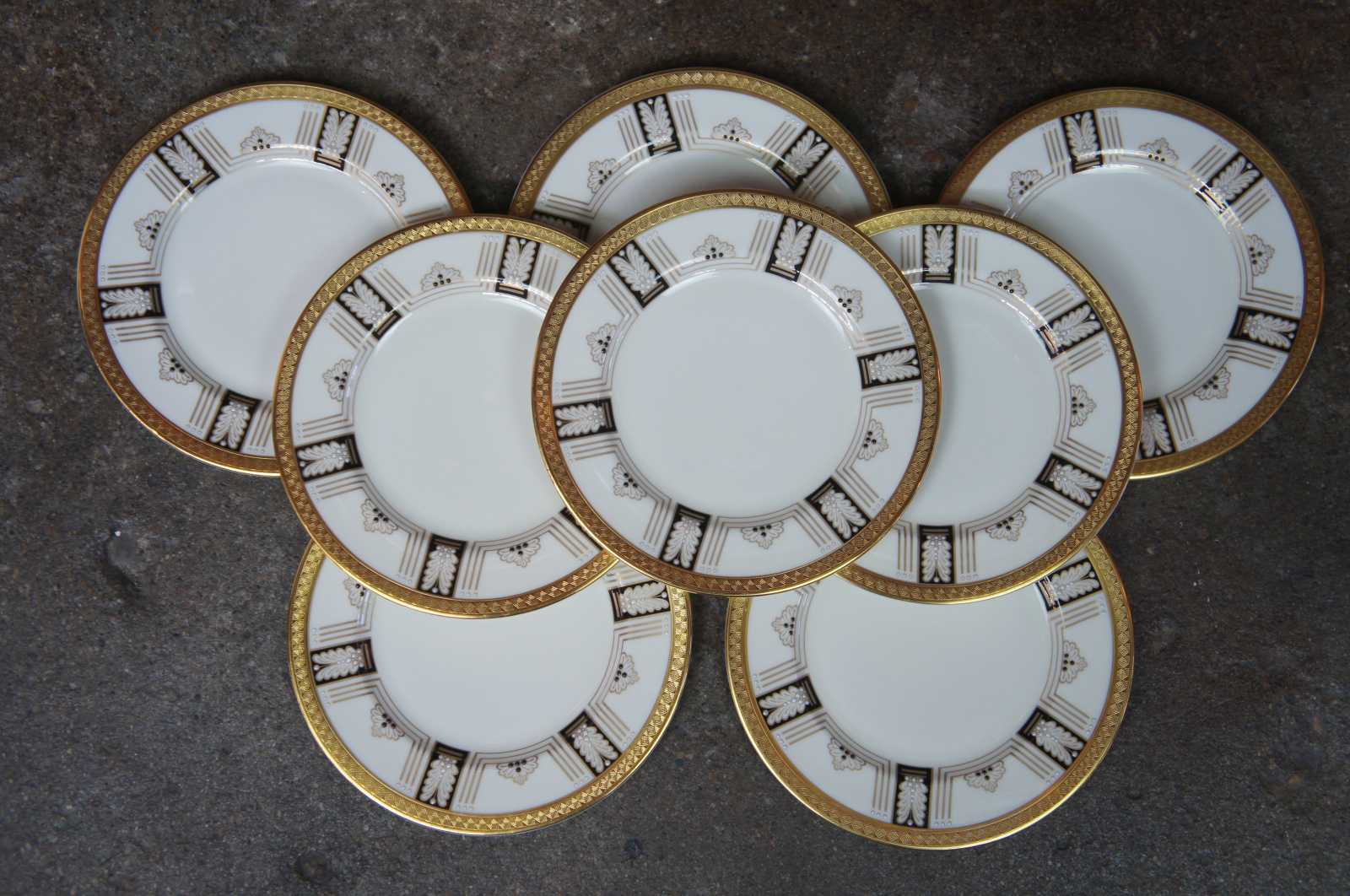 35 Pc Vintage Lenox Ambassador Haverford Hall Gold Rim China Dinnerware ...