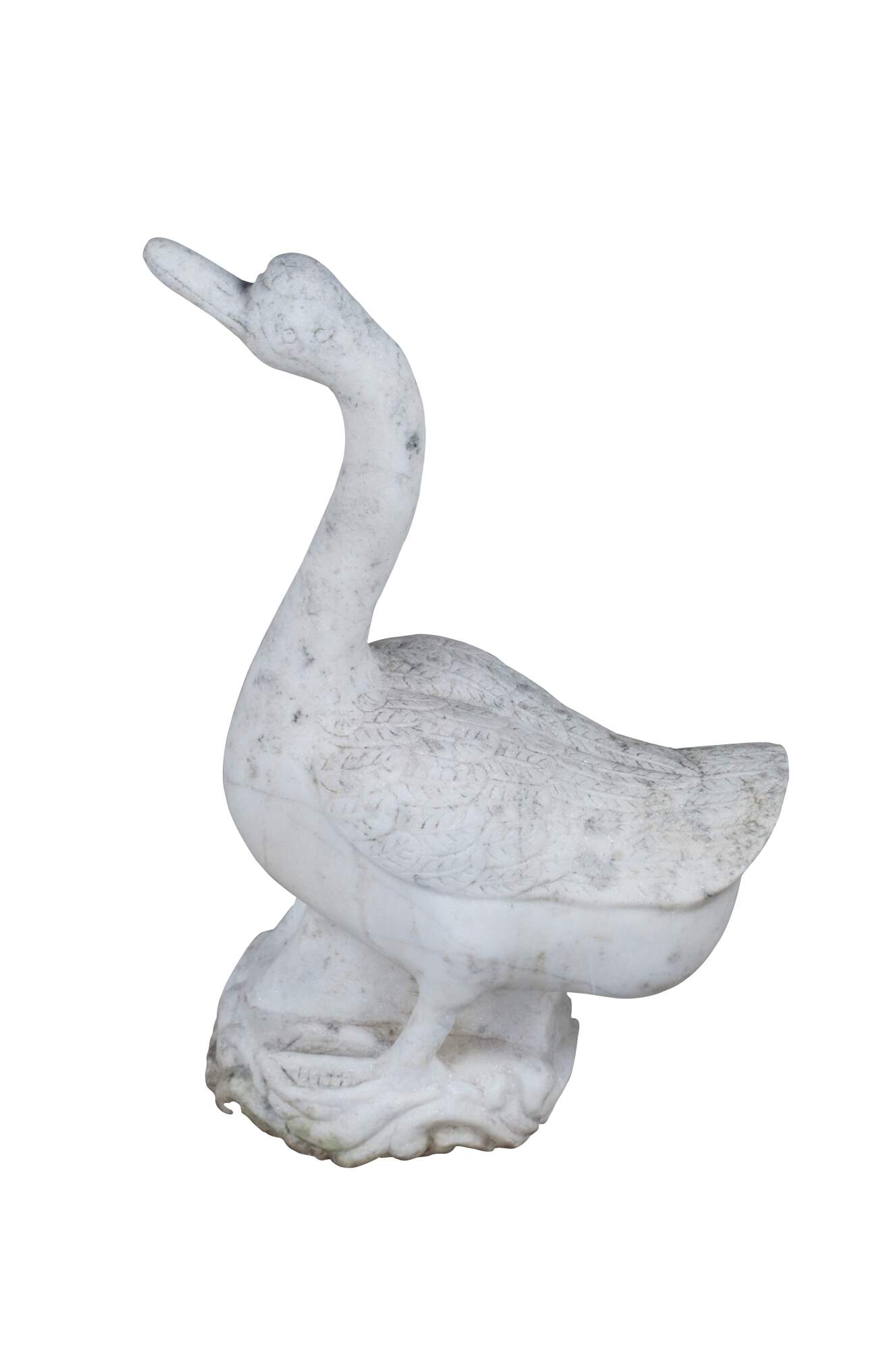 Antique Italian Carved Marble Stone Goose Geese Bird Garden Sculpture ...
